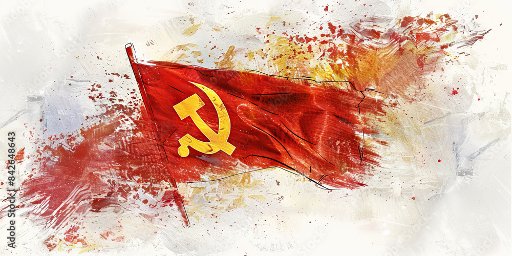 Ilustração The Hammer and Sickle: The Soviet Union Flag as a Symbol of ...