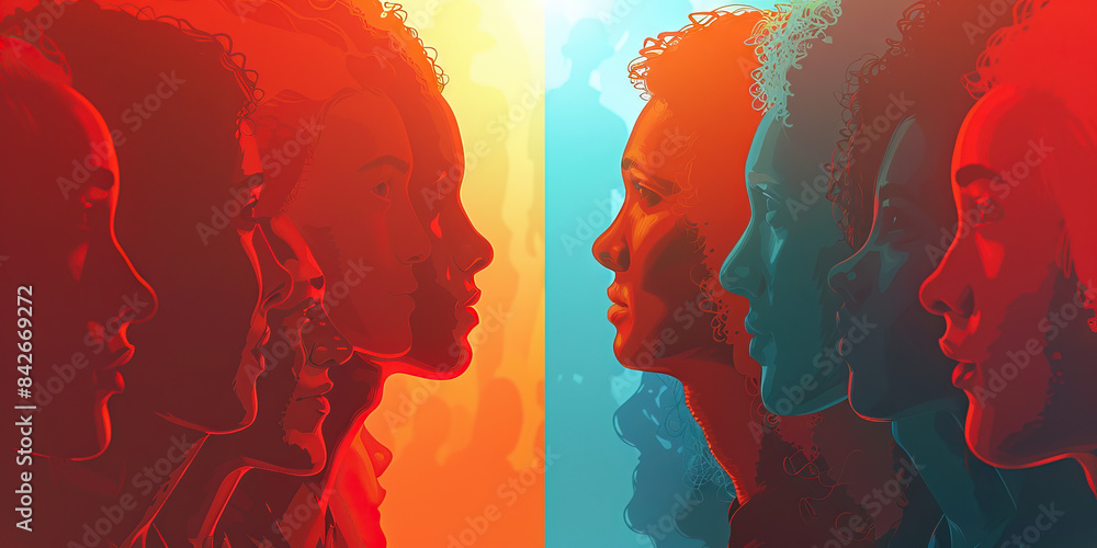 Stockillustratie Invisible Divides: The Impact of Unconscious Bias on ...