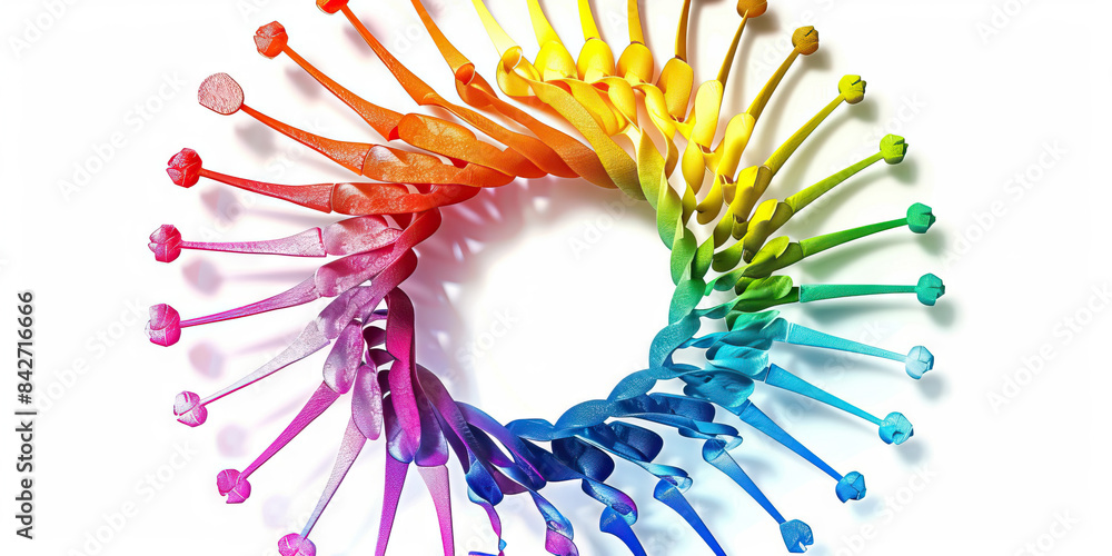 Стоковая иллюстрация «The DNA Color Wheel of Life: Life's Cycle in ...