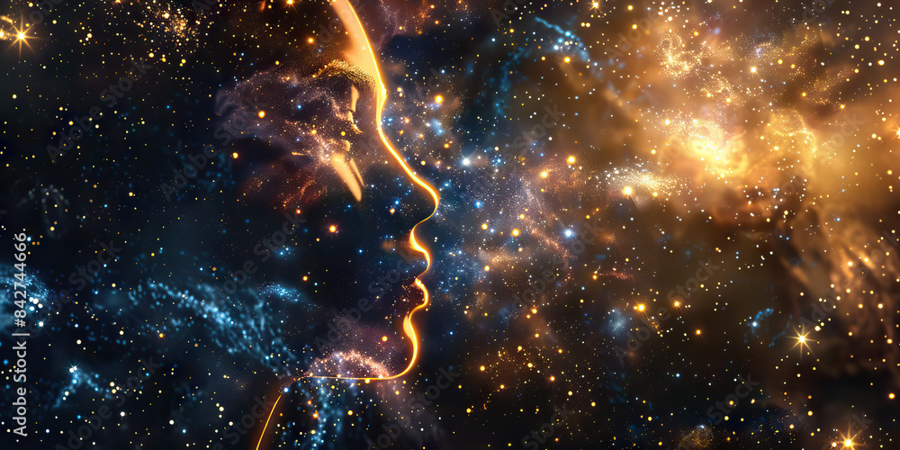 Leadership Constellation: Abstract constellation of stars forming a ...