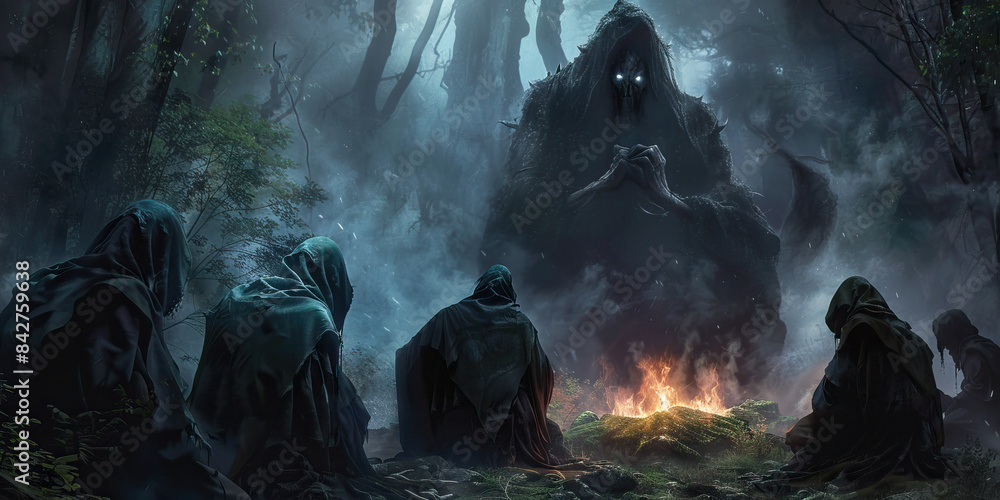Cursed Covenant: Demonic Cultists Pledging Allegiance to the Dark One ...