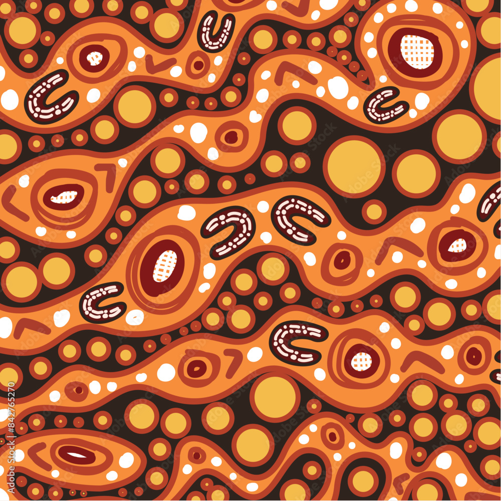 Vector-based background with aboriginal dot art style Stock Vector ... Vector-based background with aboriginal dot art style Stock Vector ...