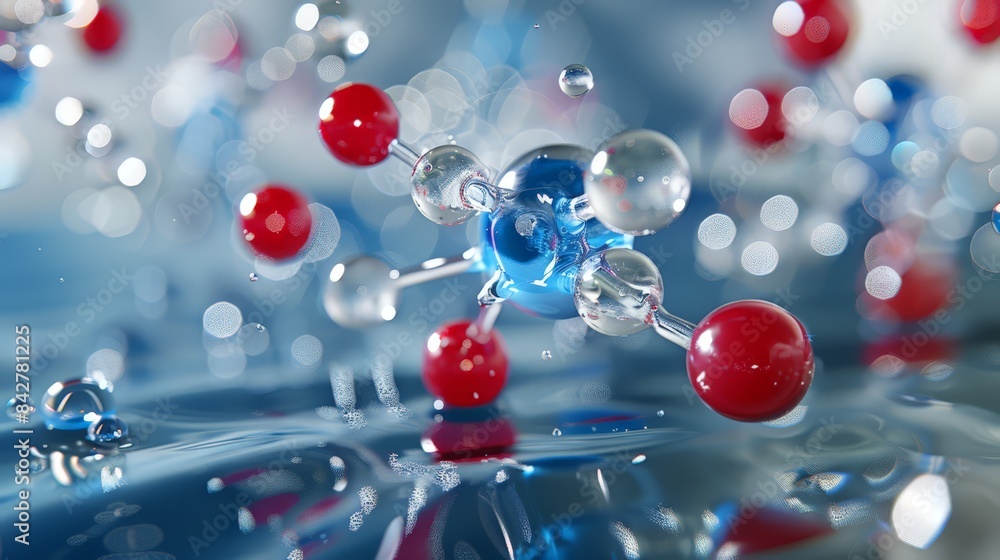 Illustrate a water molecule forming hydrogen bonds with other water ...