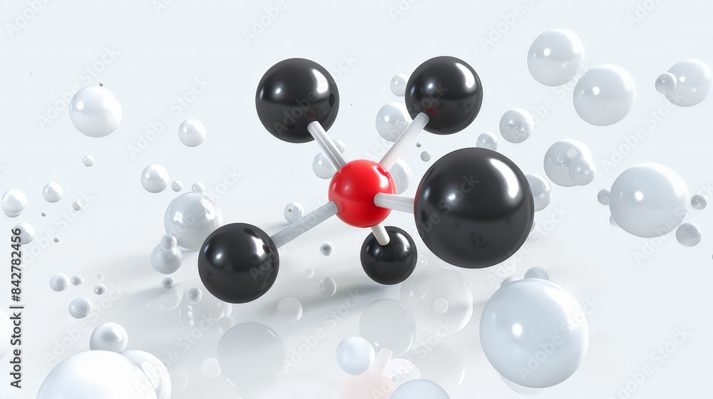 ภาพประกอบ Stock Illustrate the molecular structure of carbon dioxide ...