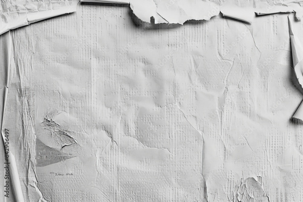 High-resolution (4K UHD) textures of old, creased, and worn posters ...