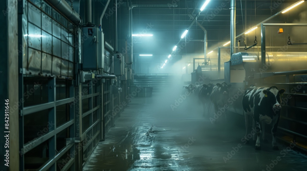 The cow farm is a blend of tradition and modernity, with automated ...