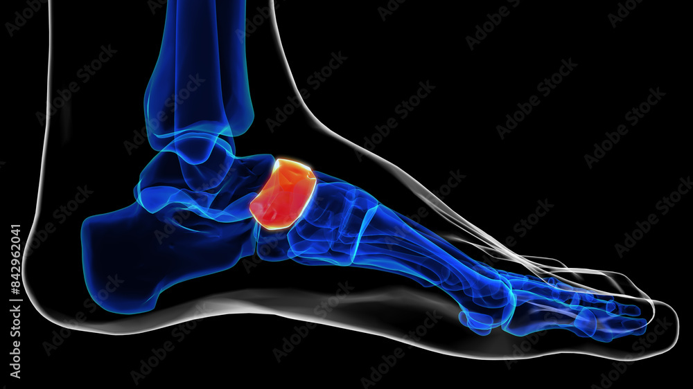 Ilustración de Stock Medial view of navicular bone foot bones anatomy ...