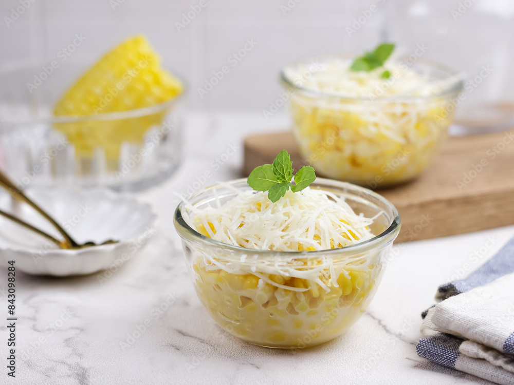 Jasuke (Jagung Susu Keju), Indonesian sweet snack made from steamed ...