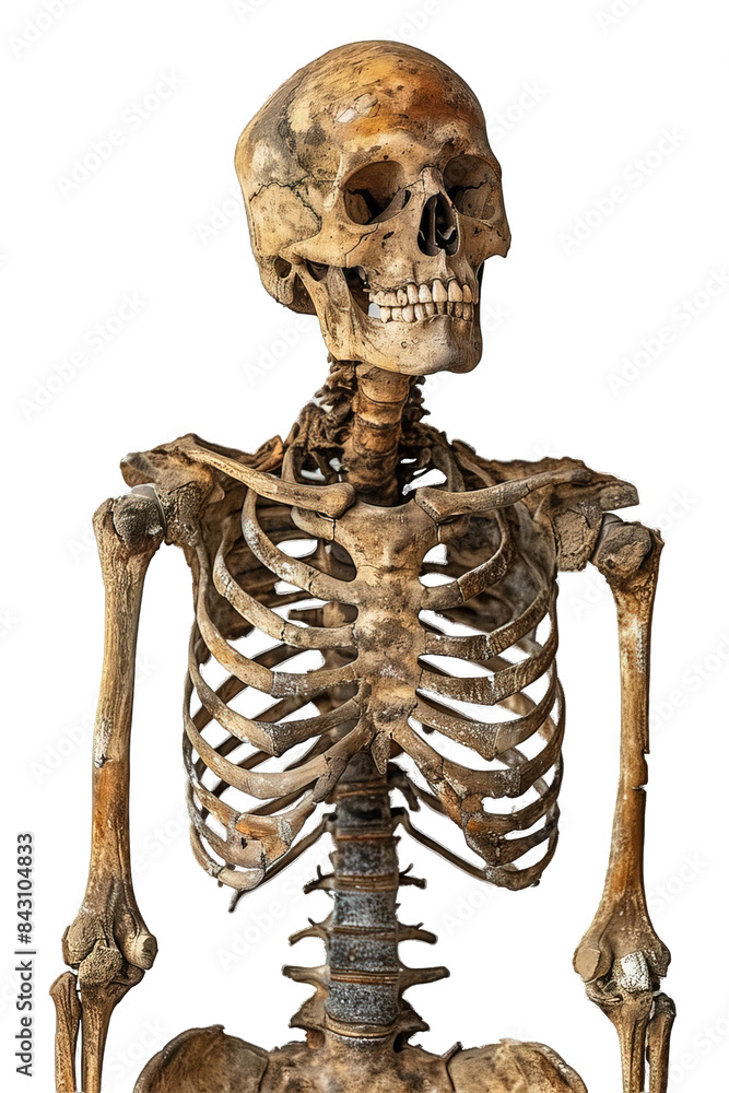 human skeleton isolated on transparent background ,fullbody skeleton ...