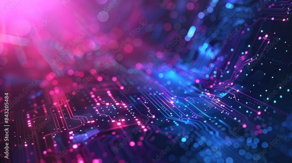 Abstract fintech background depicting technology transformation and ...