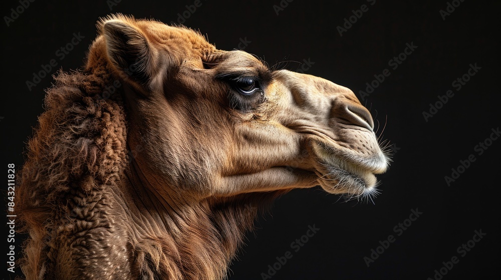Camel photographed in profile on a side angle Stock Photo | Adobe Stock