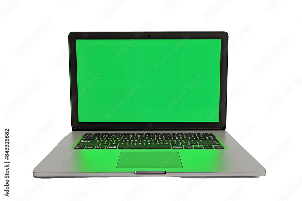 laptop with greenscreen transparent background, PNG file Stock ...