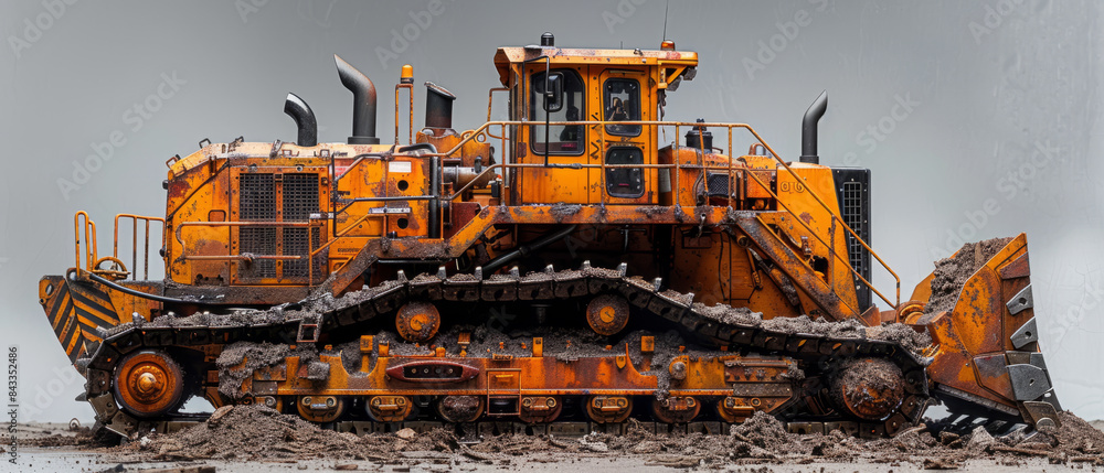 exploded-view diagram of a D10 Dozer.generative ai Stock Illustration ...