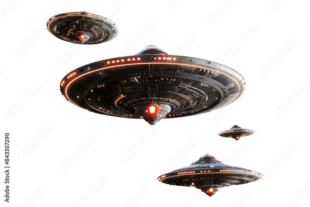 UFOs isolated on transparent background Stock Illustration | Adobe Stock