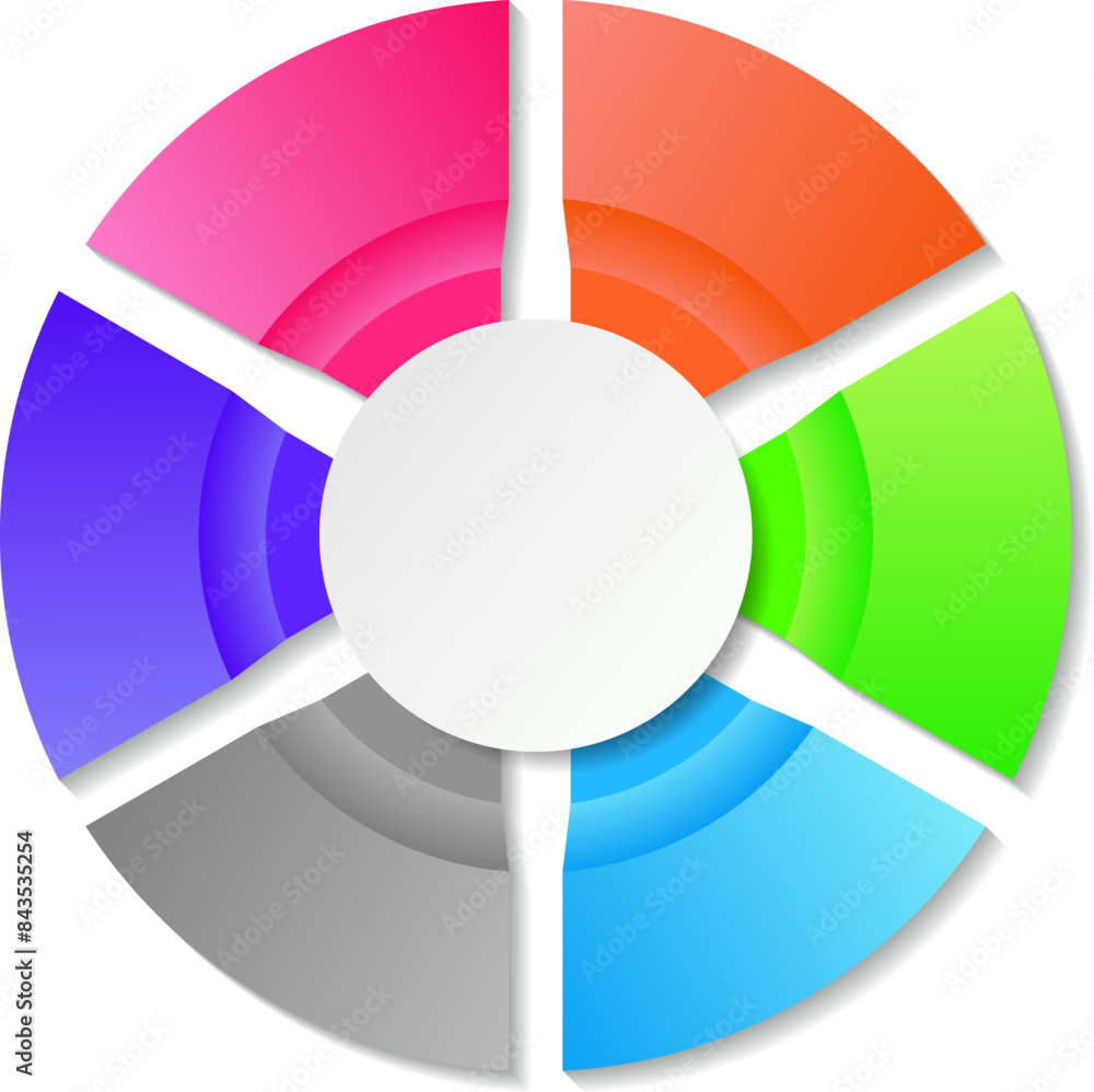 vector infographic circle divided into sectors. pie chart Stock Vector ...