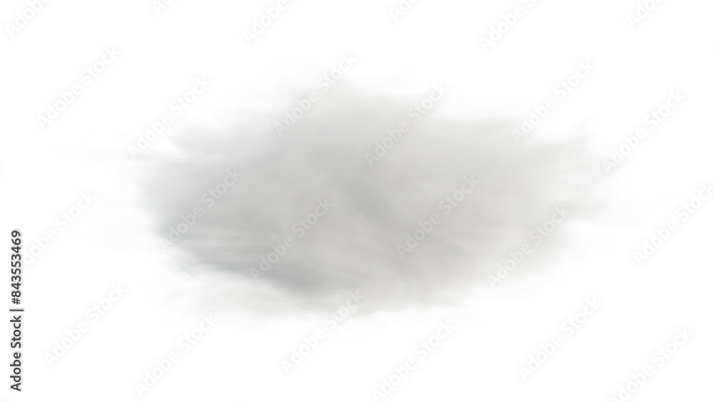 4K Res Realistic Volumetric Cloud Shape Isolated on Transparent ...