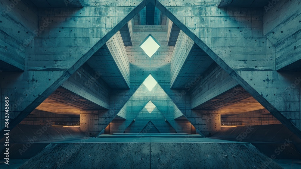 Generate an image that celebrates the fusion of geometry and structure ...