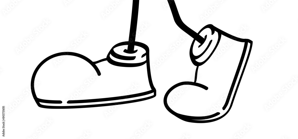 Happy groovy stickman or stick figures man. Comics types, cartoon ...