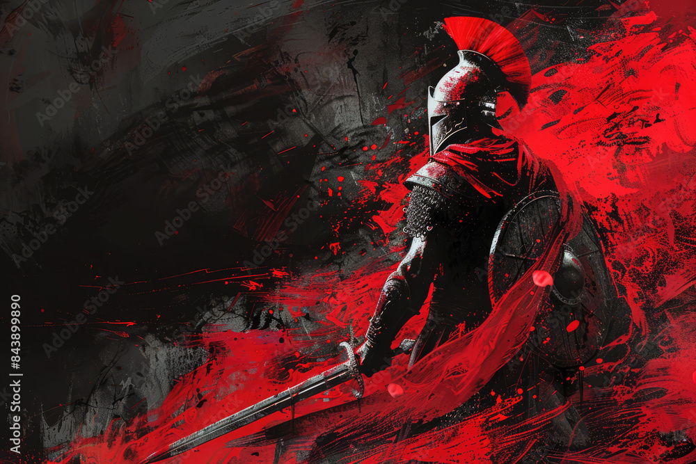 splat smear , epic dark age battle scene warriors Celtic ridge helmet ...