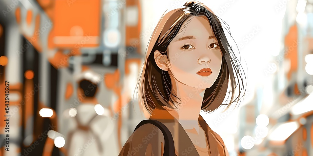 Japanese animation style with 90s illustration influence. Concept Anime ...