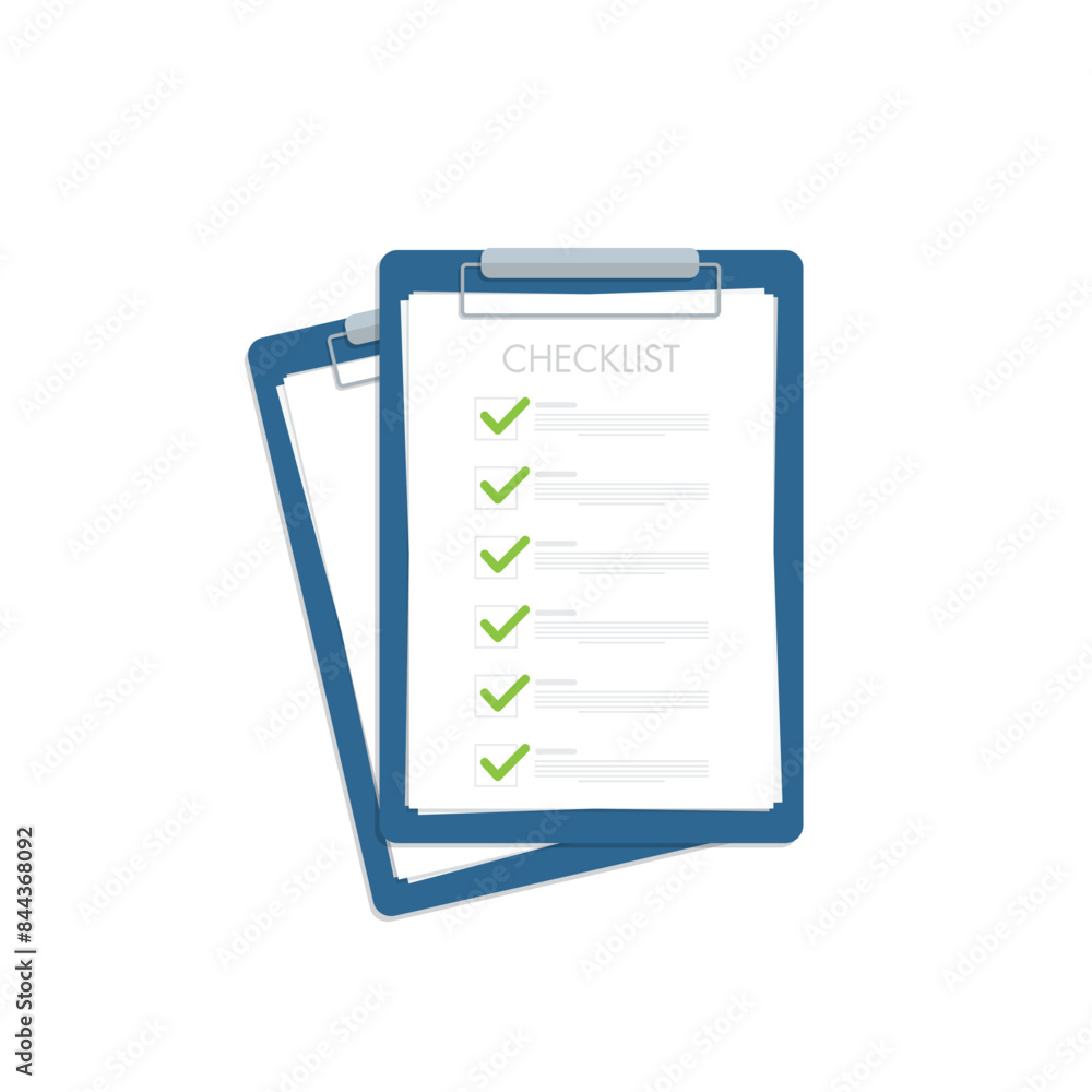 Creative vector illustration of check list document, paper check list ...