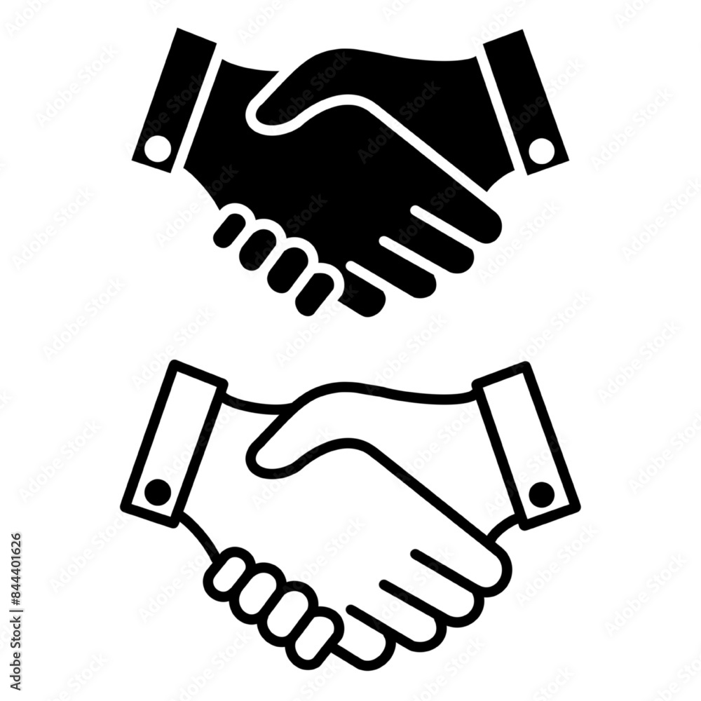 Shake hand line icon. Simple outline style for web and app. Handshake ...