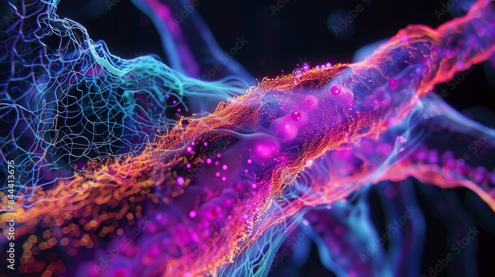 A micrograph showing the precise functioning of a kinesin motor as it ...
