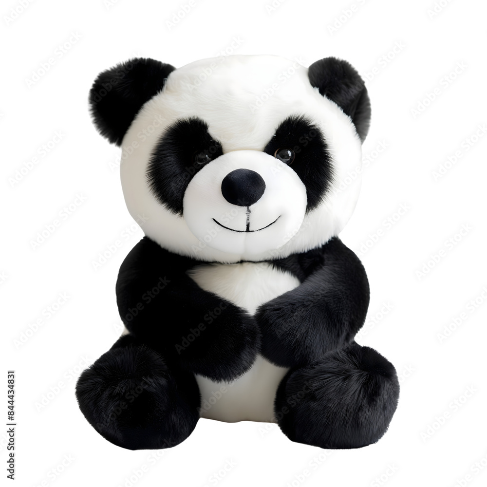 panda plush toy isolated on transparent background. generative ai Stock ...