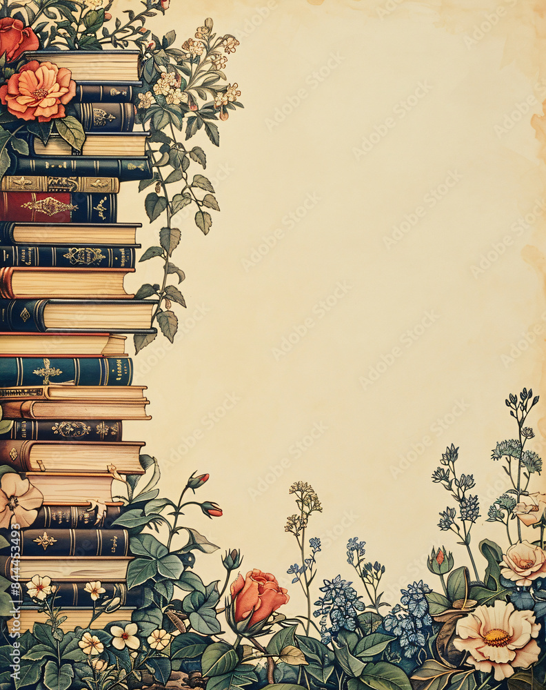 minimal luxury pattern book cover border frame for card, background ...