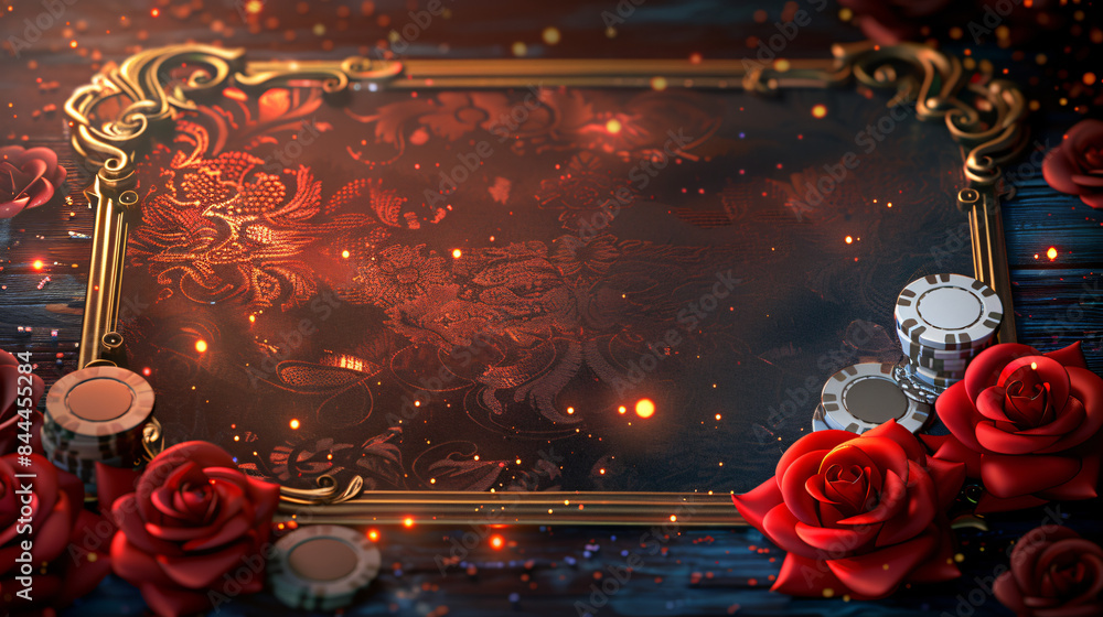 Gaming style, minimal luxury pattern book cover border frame for card ...