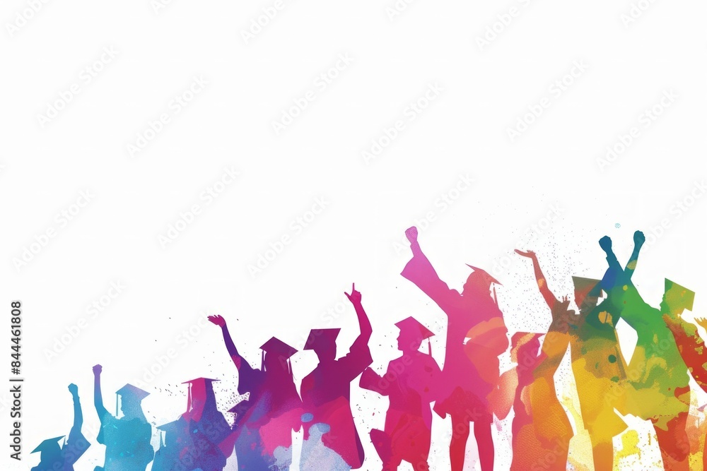 College or high school graduation card. Concept of invitation or mockup ...