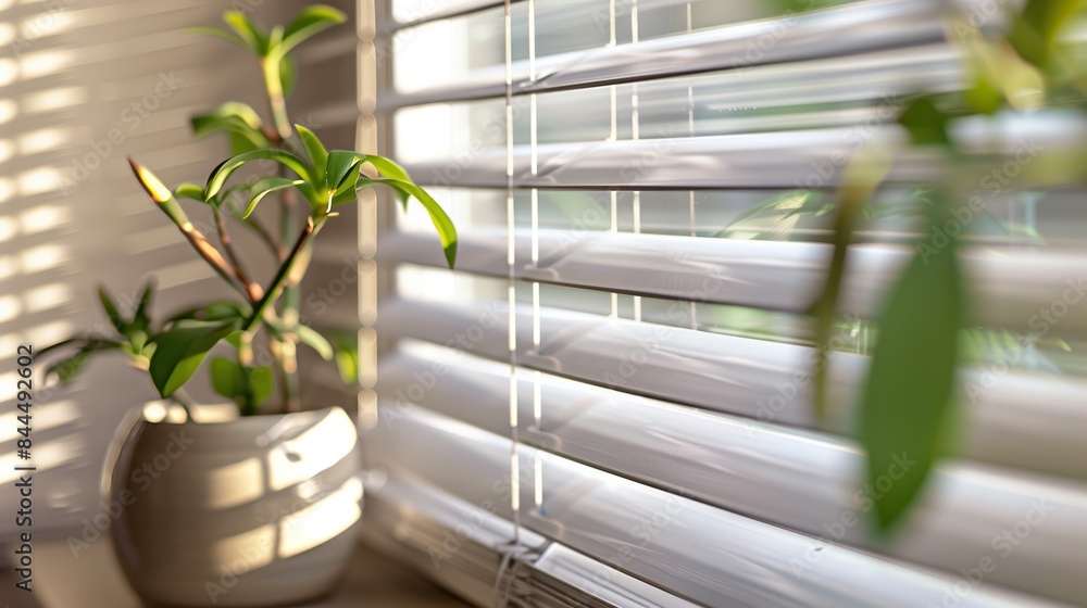 25mm slat blinds slightly open, let soft sunlight highlight their craft ...