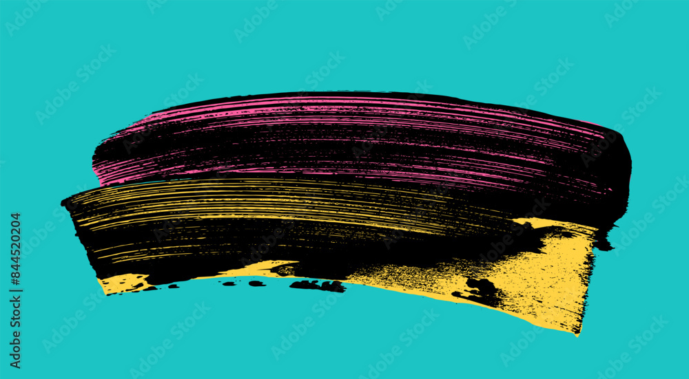 Grainy bold brush stroke with vector texture. High quality distress ...