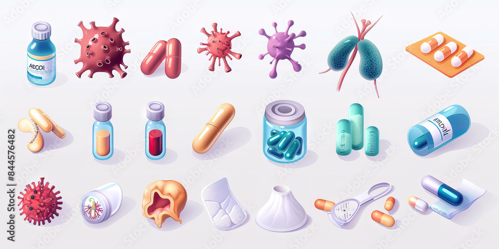 Stock-Illustration „Symptoms and Treatment: A visual representation of ...