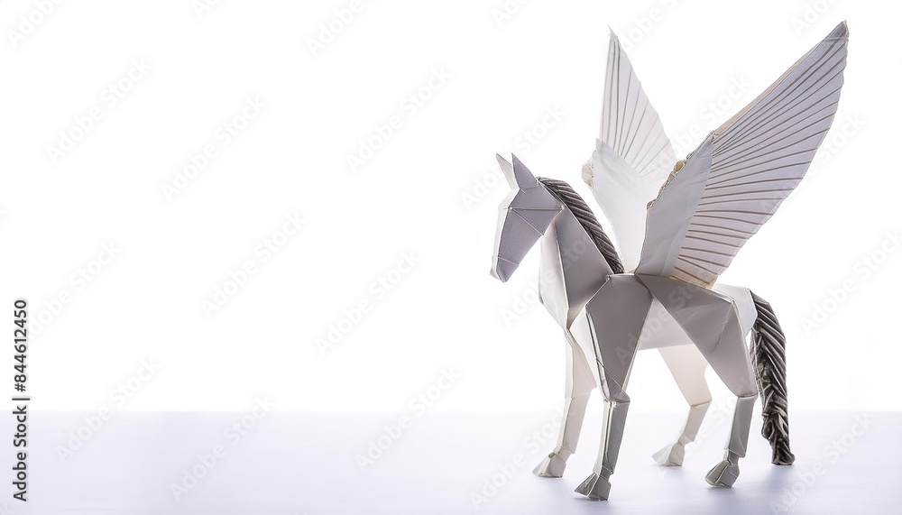 monsters cryptid mythological creature concept origami of pegasus with ...