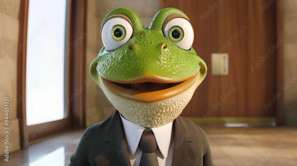 Meet the animated character Mr Frog a businessman from the world of ...