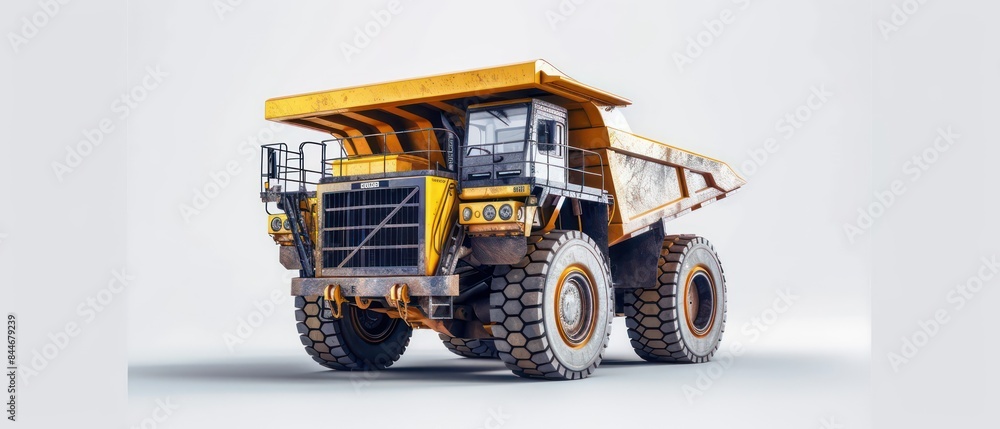 dumper truck against a white background, emphasizing its design, size ...