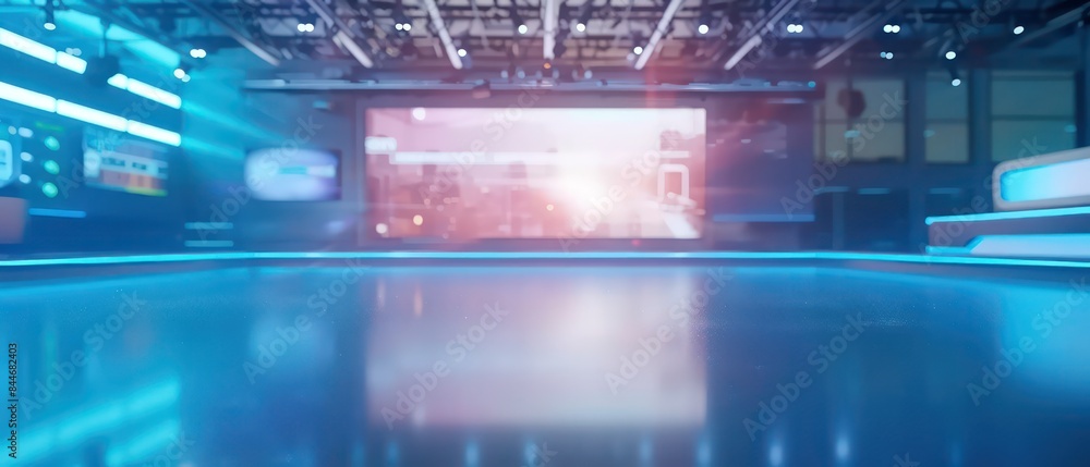 fresh white background sets the stage for a tv program, with a ...