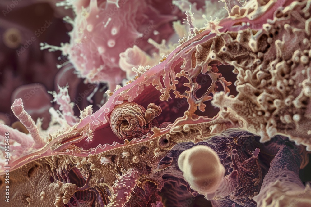 Explore the intricate details of a human hair follicle through this ...