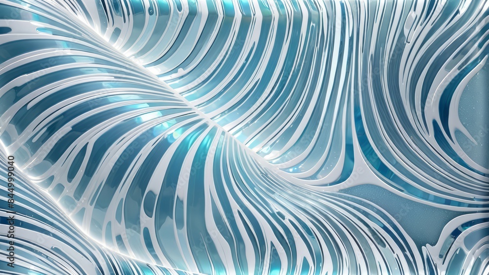 Blue and white liquid stone glossy rubber abstract background, polished ...