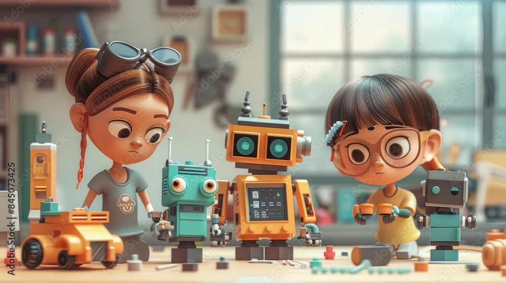 Adorable Chibi style cartoon characters of young children ...
