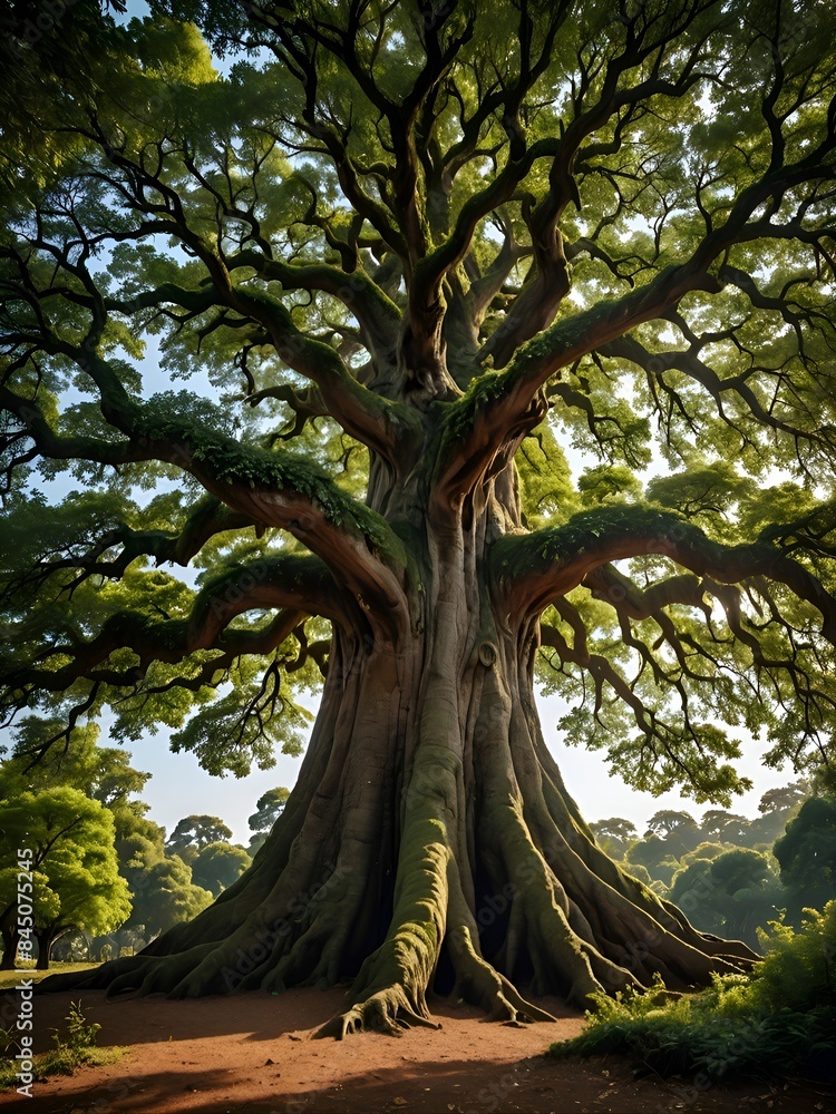 fabulous and beautiful massive scale tree Teldrassil. generative AI ...