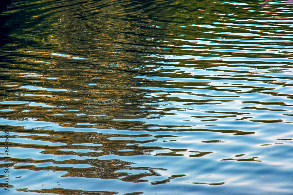 Water ripple texture background. Wavy water surface during sunset ...