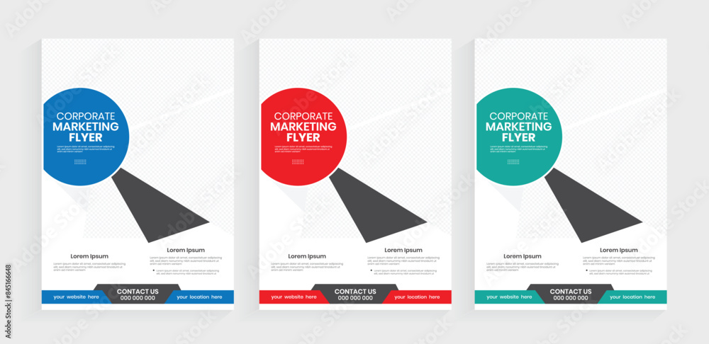 New a4 flier design with editable eps-10 source file. Print marketing ...
