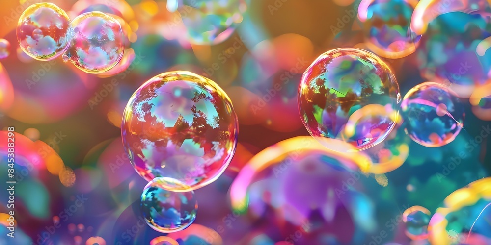 Simulating realistic colored bubbles using AI-powered cleaning ...