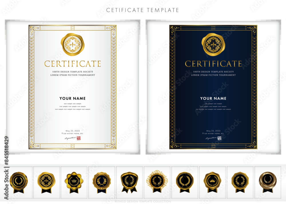 Luxury modern frames and shapes, templates for certificates of ...