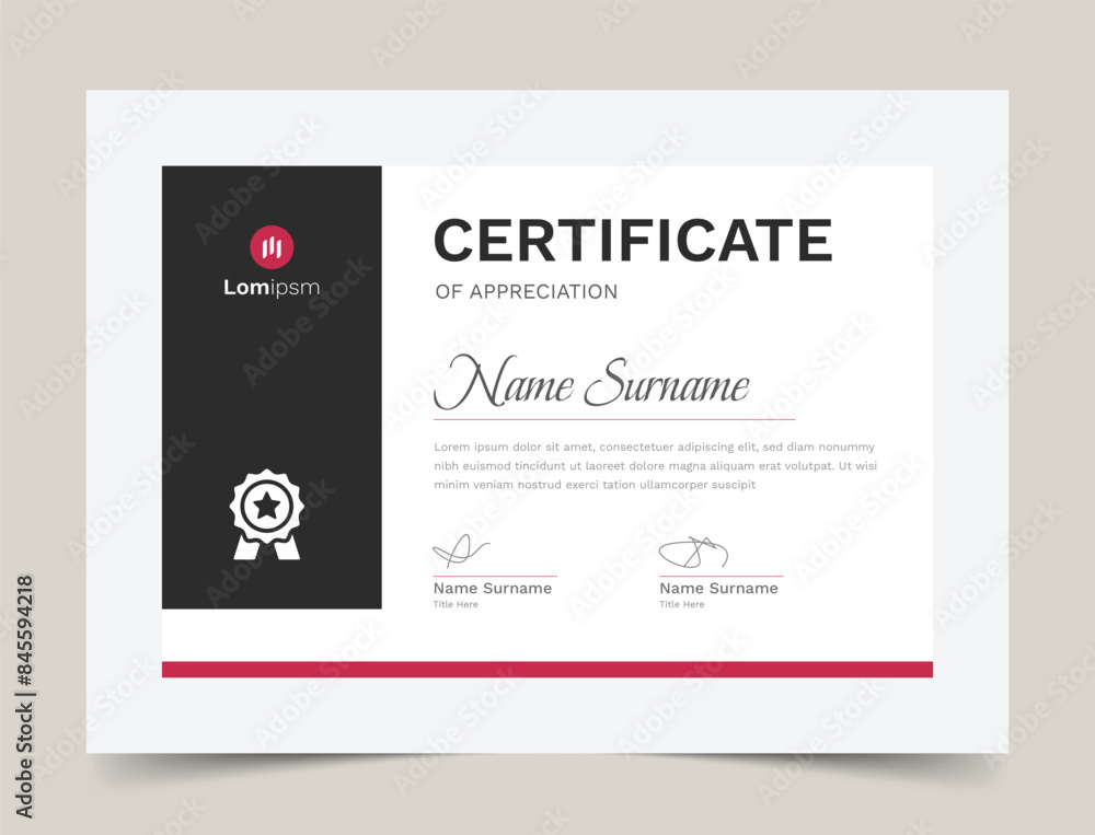 Clean Certificate of Appreciation template. Cool geometric design ...