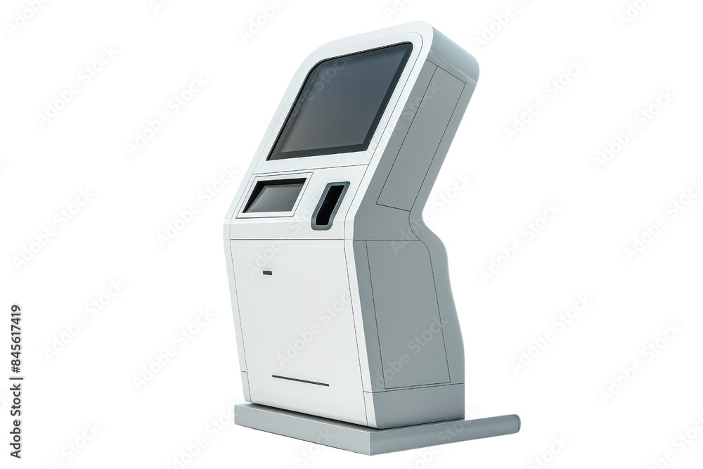 Modern self-service kiosk terminal for automated customer service and ...