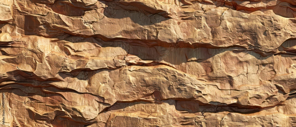 Desert rock texture reflects the arid beauty of sun-kissed terrain, its ...