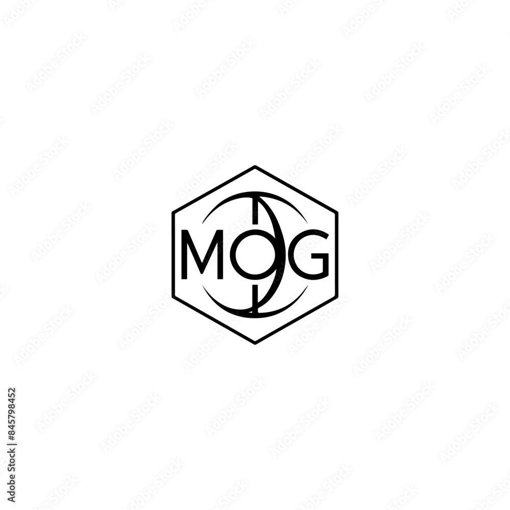 MOG monogram logo, icon, mail, e-mail, email, internet, symbol, button ...